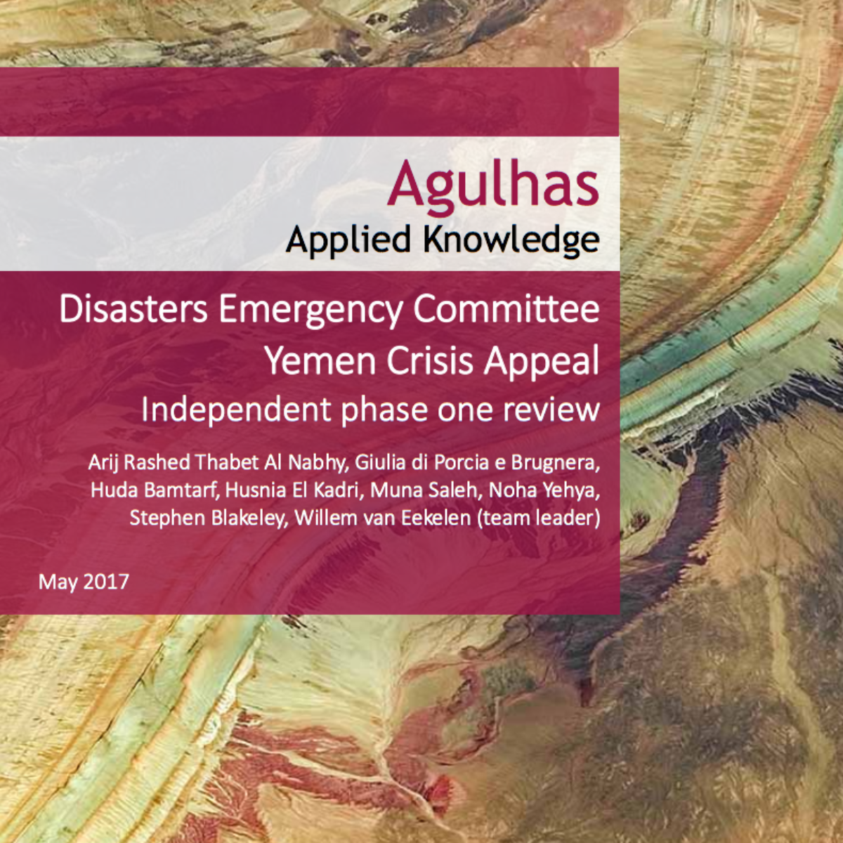 Disaster Emergency Committee – Agulhas