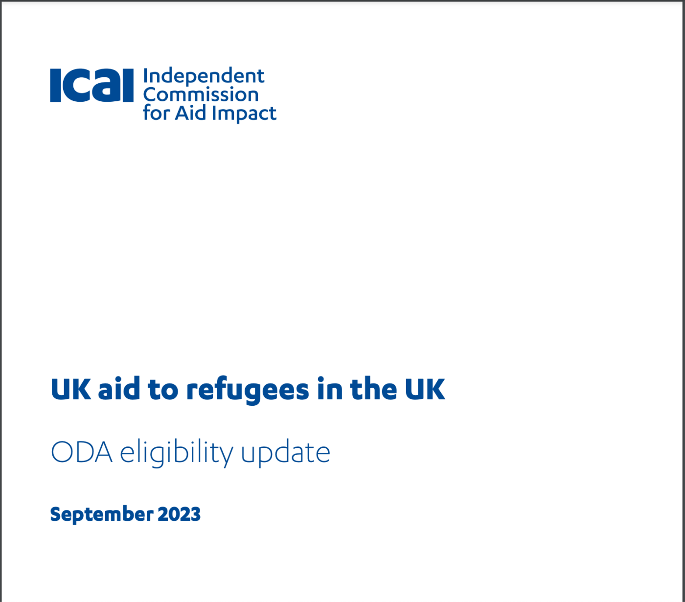 Update on ODA eligibility of funding for refugees in the UK - Agulhas